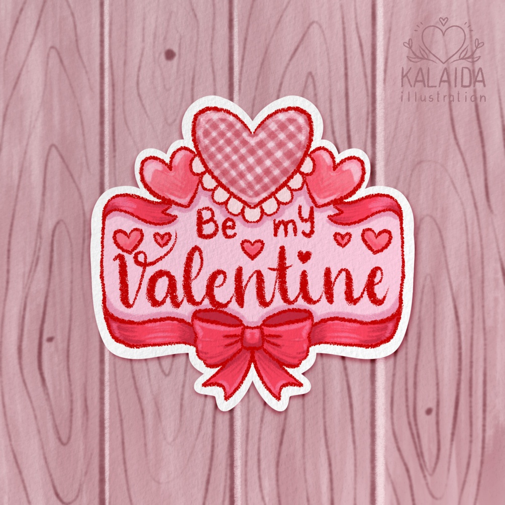 Digital Valentine’s Day Sticker for free
