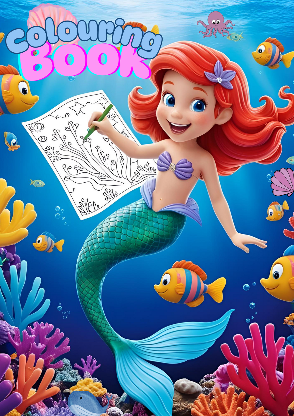 Magical Mermaid Coloring Book for Kid