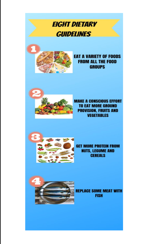 EIGHT DIETARY GUIDELINES