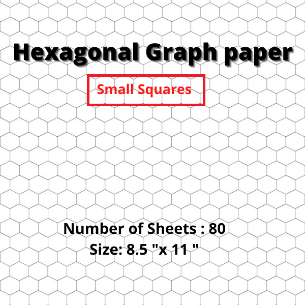 Hexagonal Graph paper (small) interior pdf of 80 pages for Amazon KDP