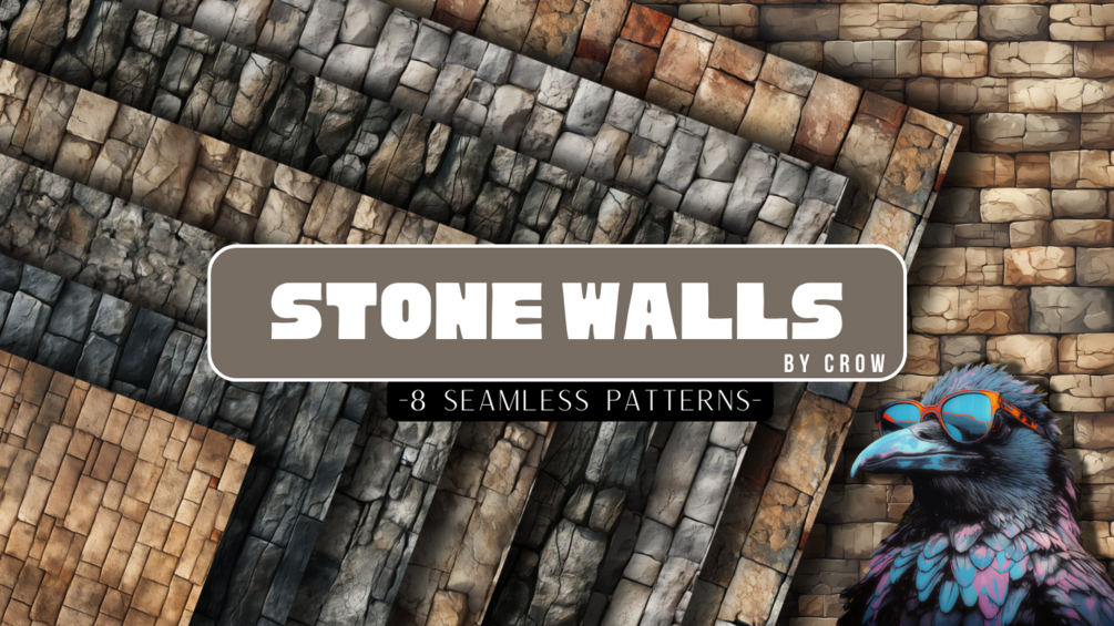 Stone Walls Digital Paper Pack | Seamless Patterns | Commercial Use ...