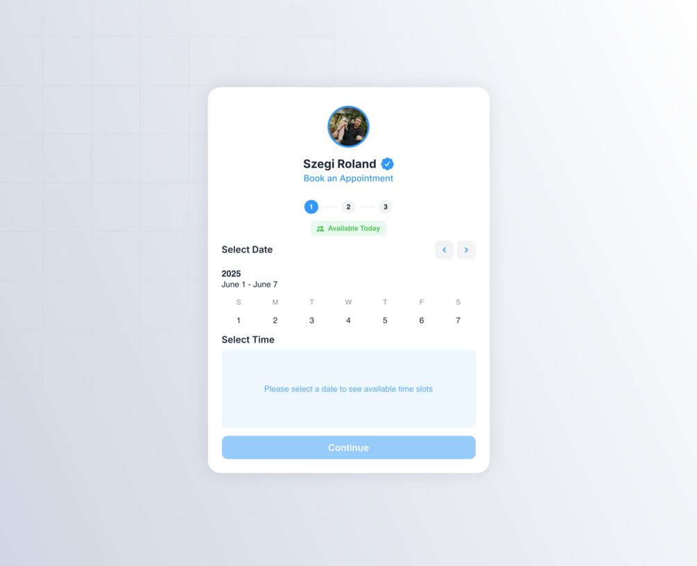 Framer Appointment booking Component