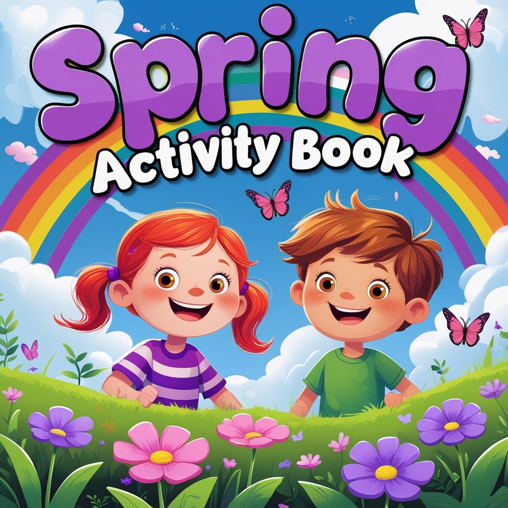 Spring Activity Book for Kids – Fun Printable Workbook with Puzzles ...