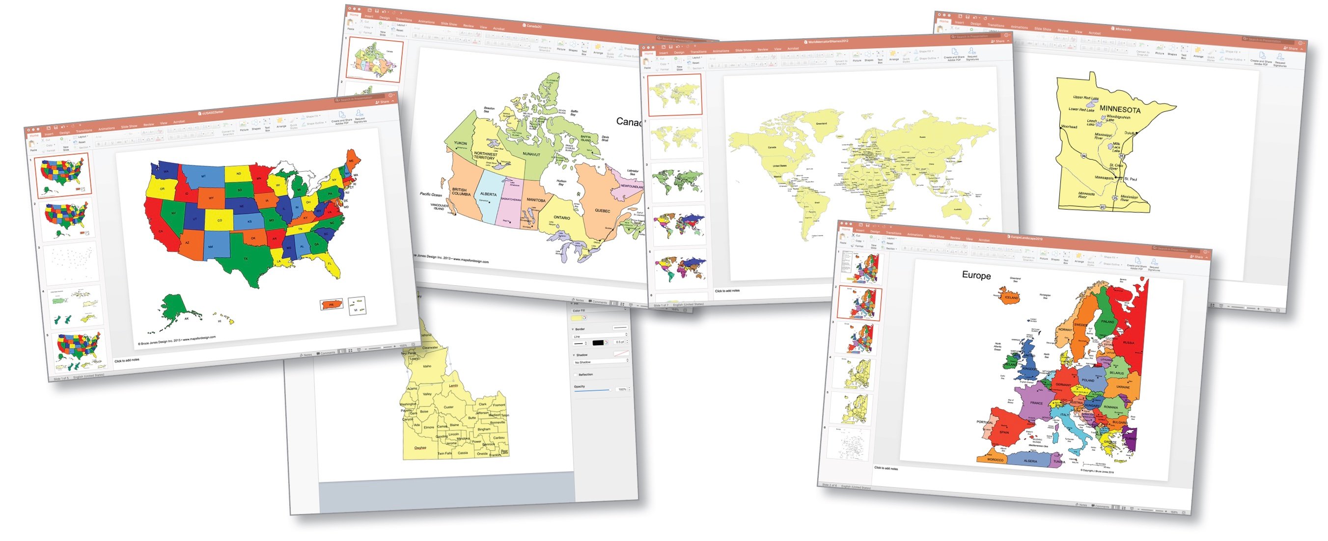 World of Maps Editable Clip Art Downloadable Collection