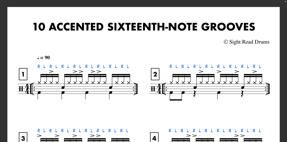 10 Accented Sixteenth-Note Grooves To Enhance Your Hi-Hat Technique