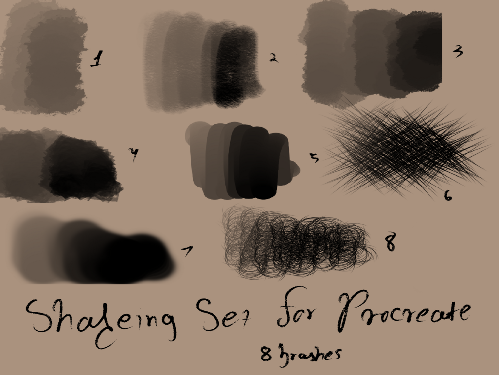 Shading brushes for procreate