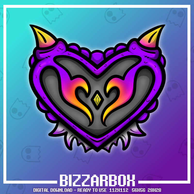 Streamer Emote: Dragon Heart Purple