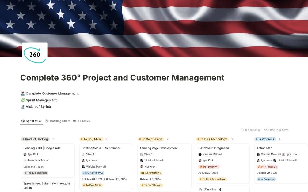 Notion | Complete 360° Project and Customer Management