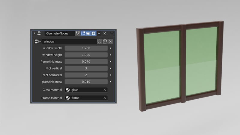 Simple Procedural Window - Blender