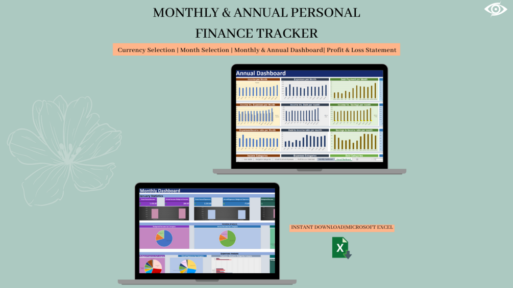 Monthly & Annual Personal Finance Tracker
