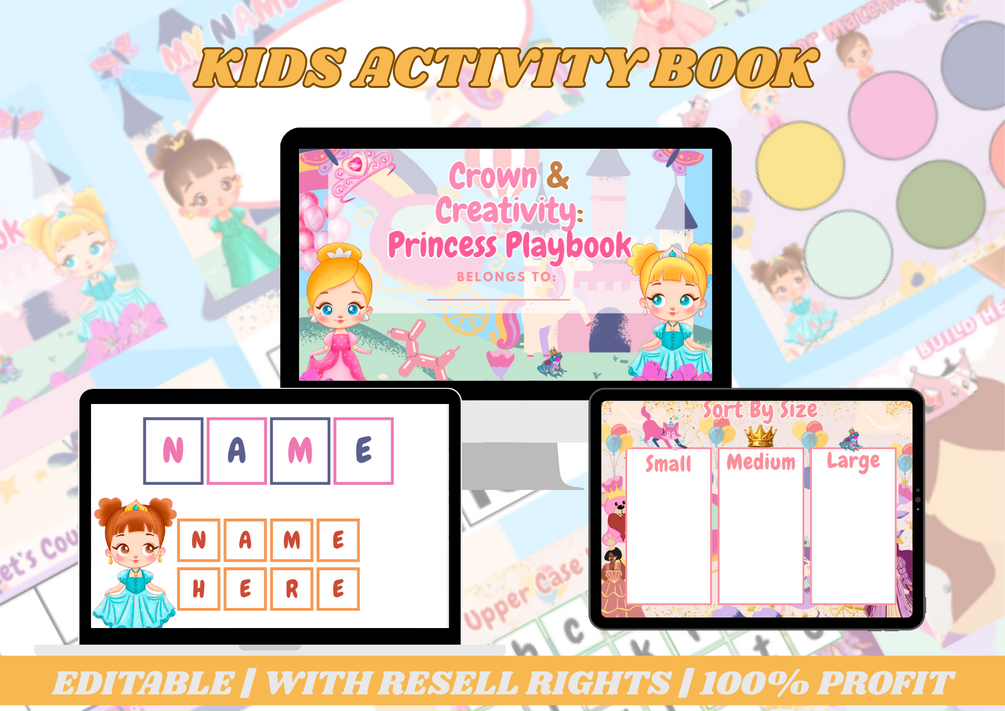 LJMadeThis Busy Book: Crown & Creativity: Princess Busy Book