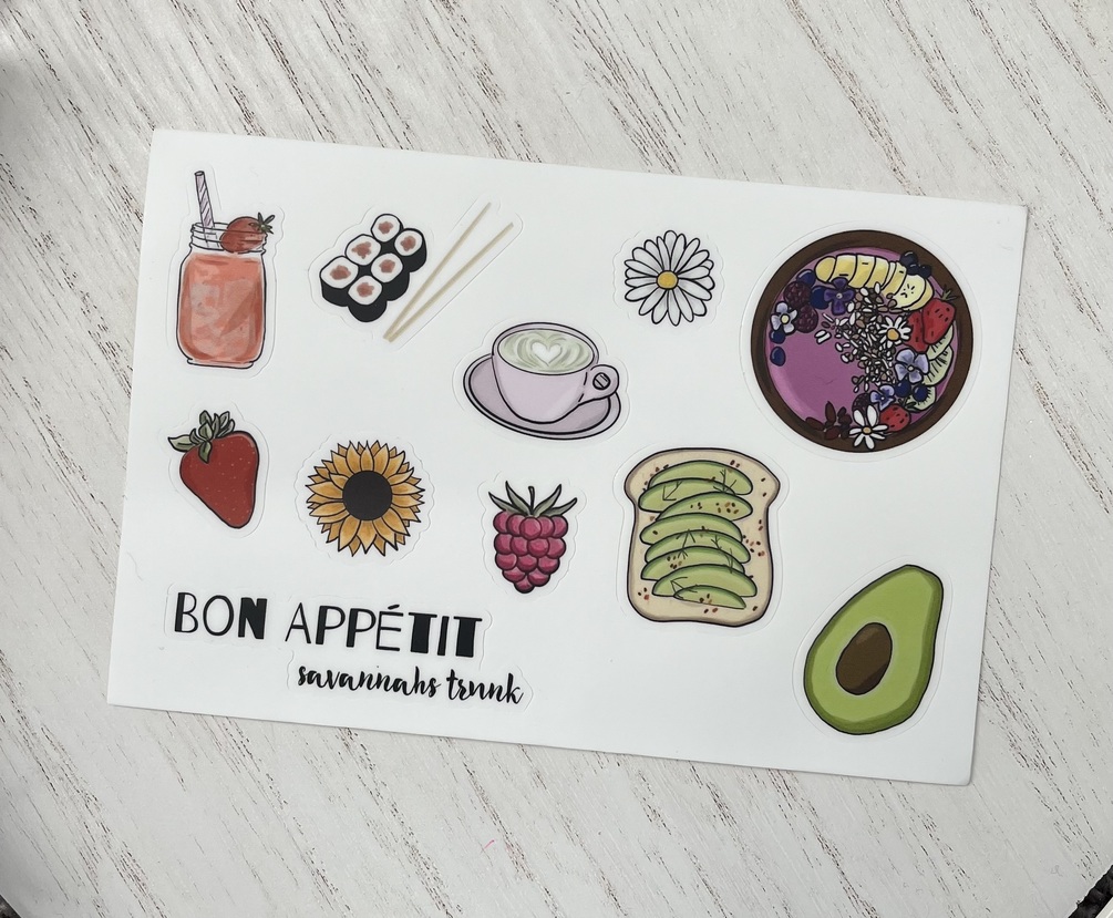 Bon Appetit sticker sheets