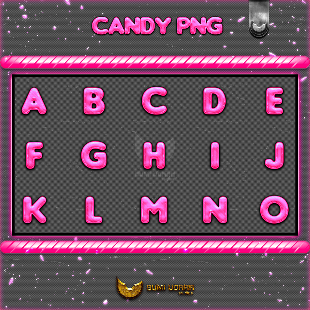Candy PNG text pack