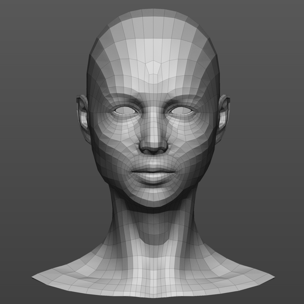Base mesh female head