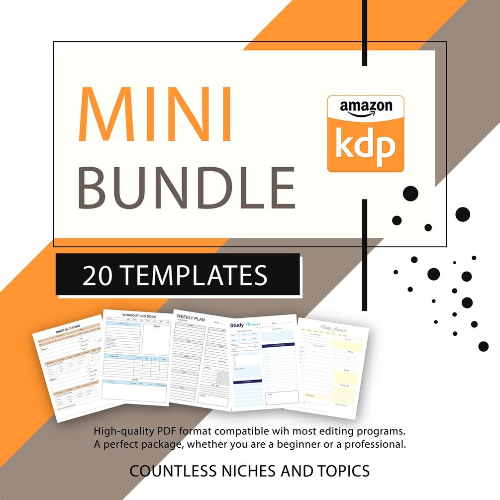 KDP Templates Bundle Mini | 20 Amazon Kdp Interiors Templates For Self ...