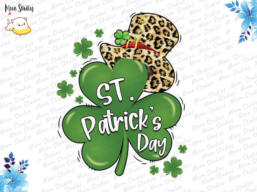 St Patrick Leopard Leprechaun Hat Png