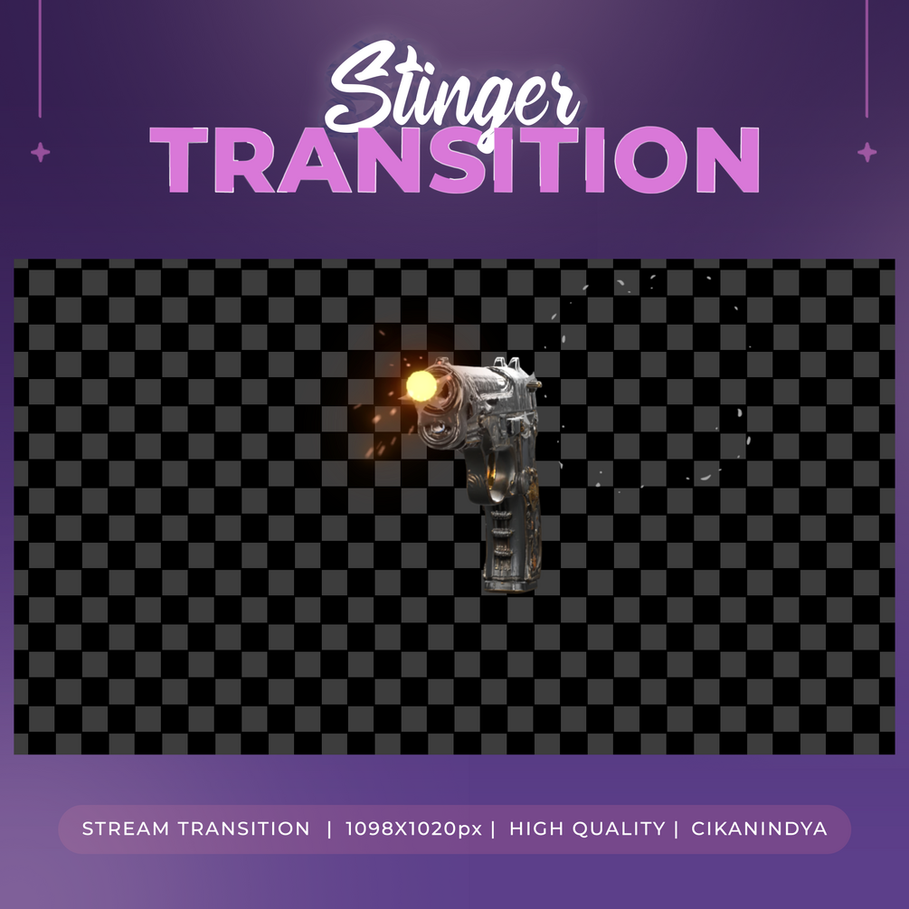 Stinger Transition Blazing Pistol Fire | Fiery Pistol Shot Animation ...