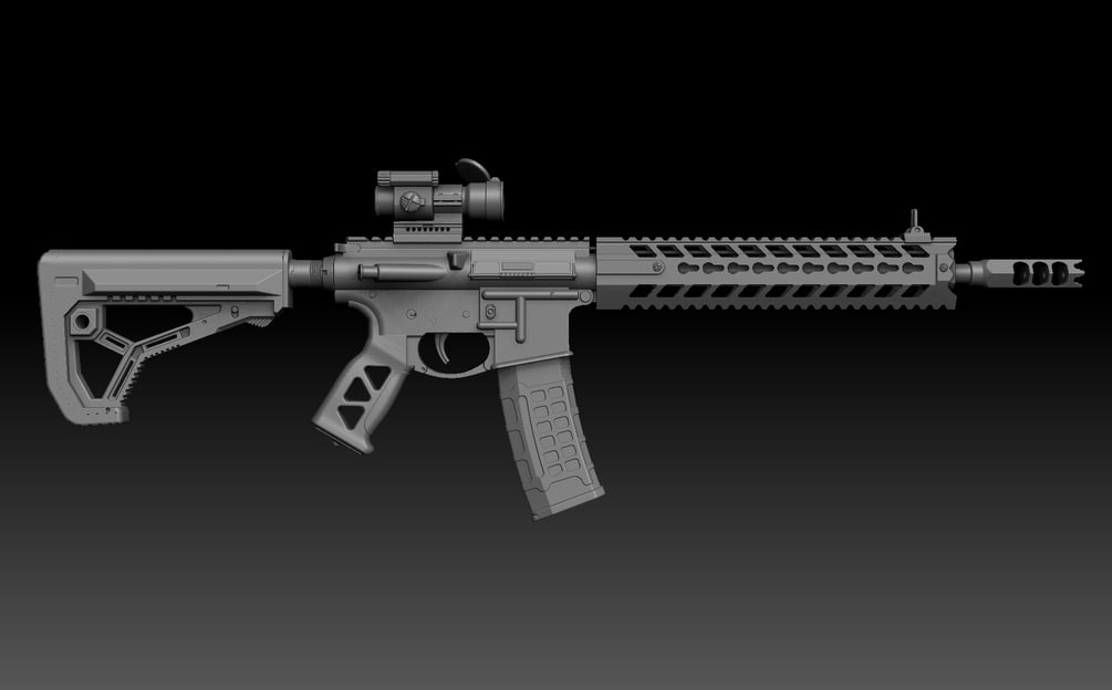 AR-15 base model vs CAD project