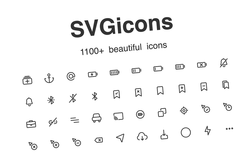 SVGicons 1100+ Beautiful Vector icons