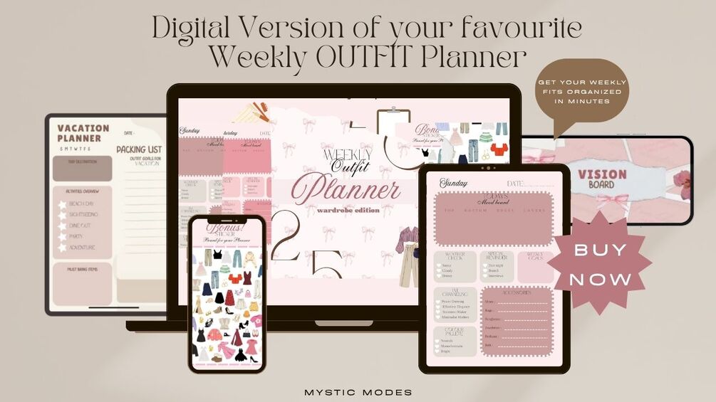 Weekly Digital Fillable Outfit Planner – Perfect for Laptop & iPad ...