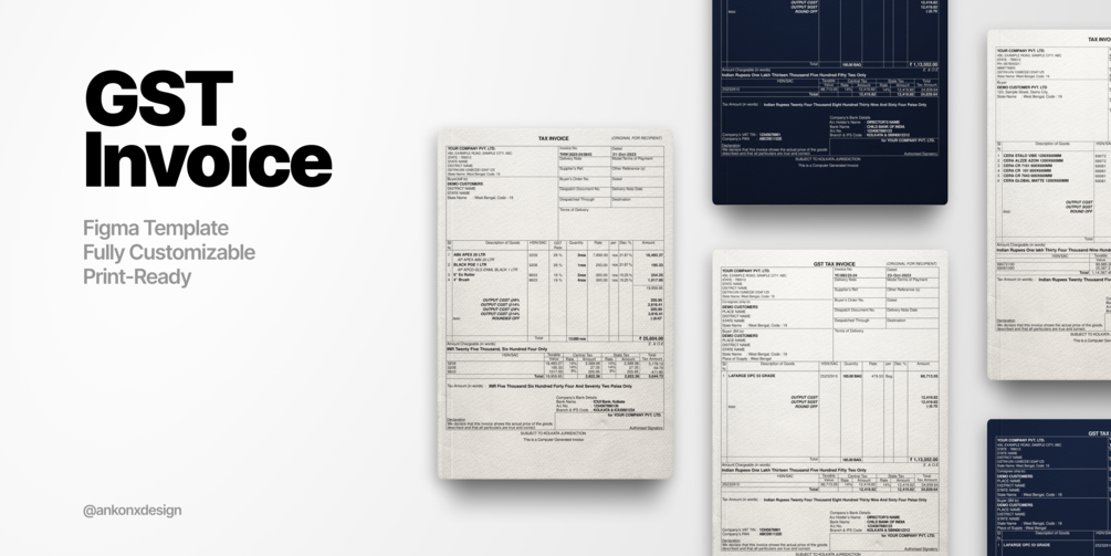 GST Tally Invoice Figma Template