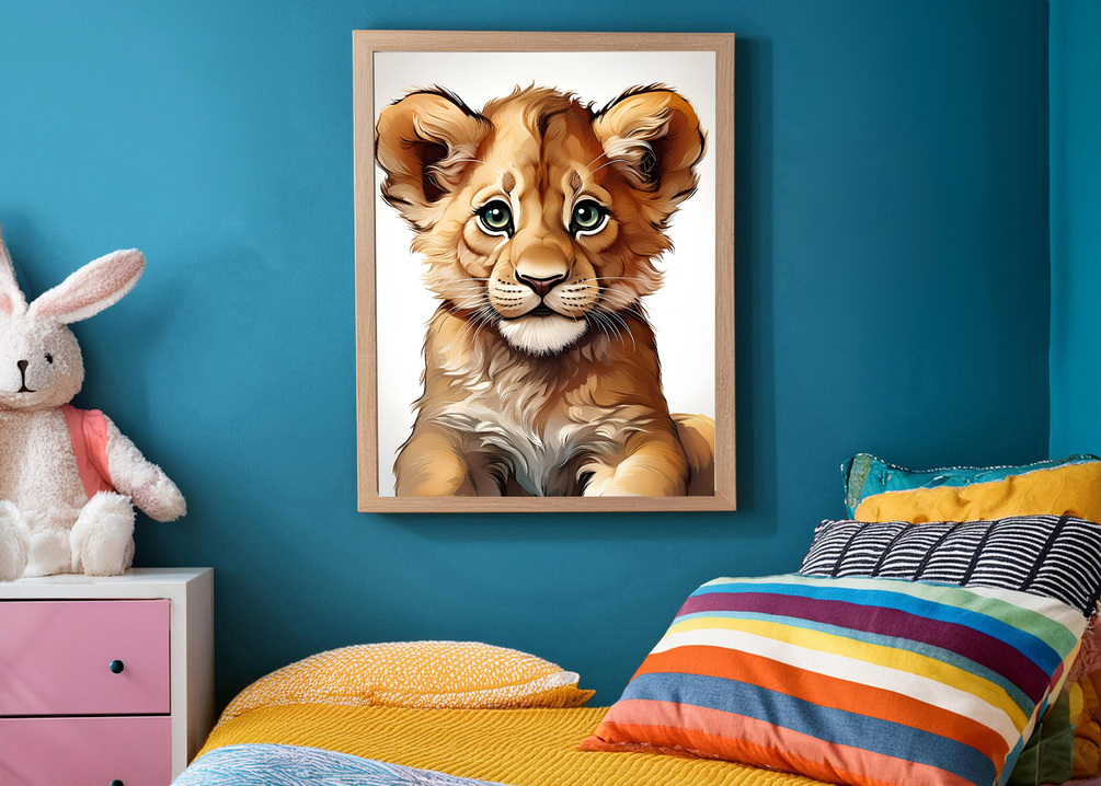 LION CUB WALL ART - instant download