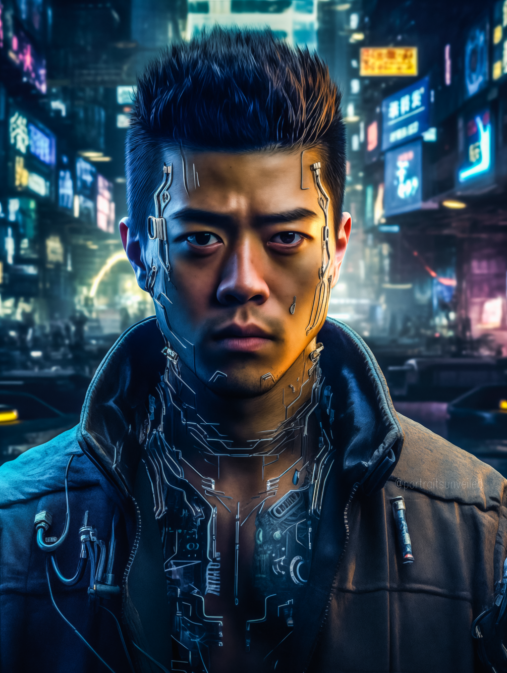 Kai "Circuit" Nakamura - Cyberpunk AI Art Digital Download | Futuristic ...