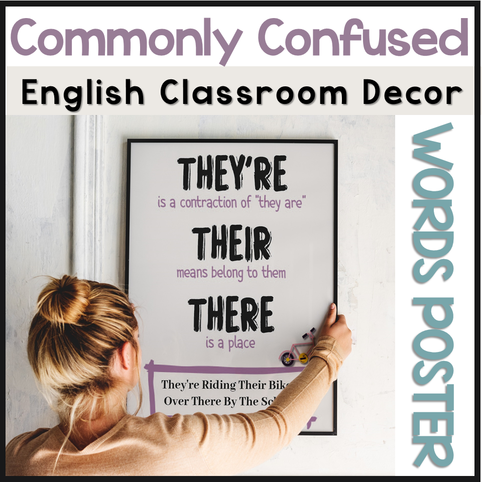 Commonly Confused Words 6 Poster Set - Back to School English Classroom ...