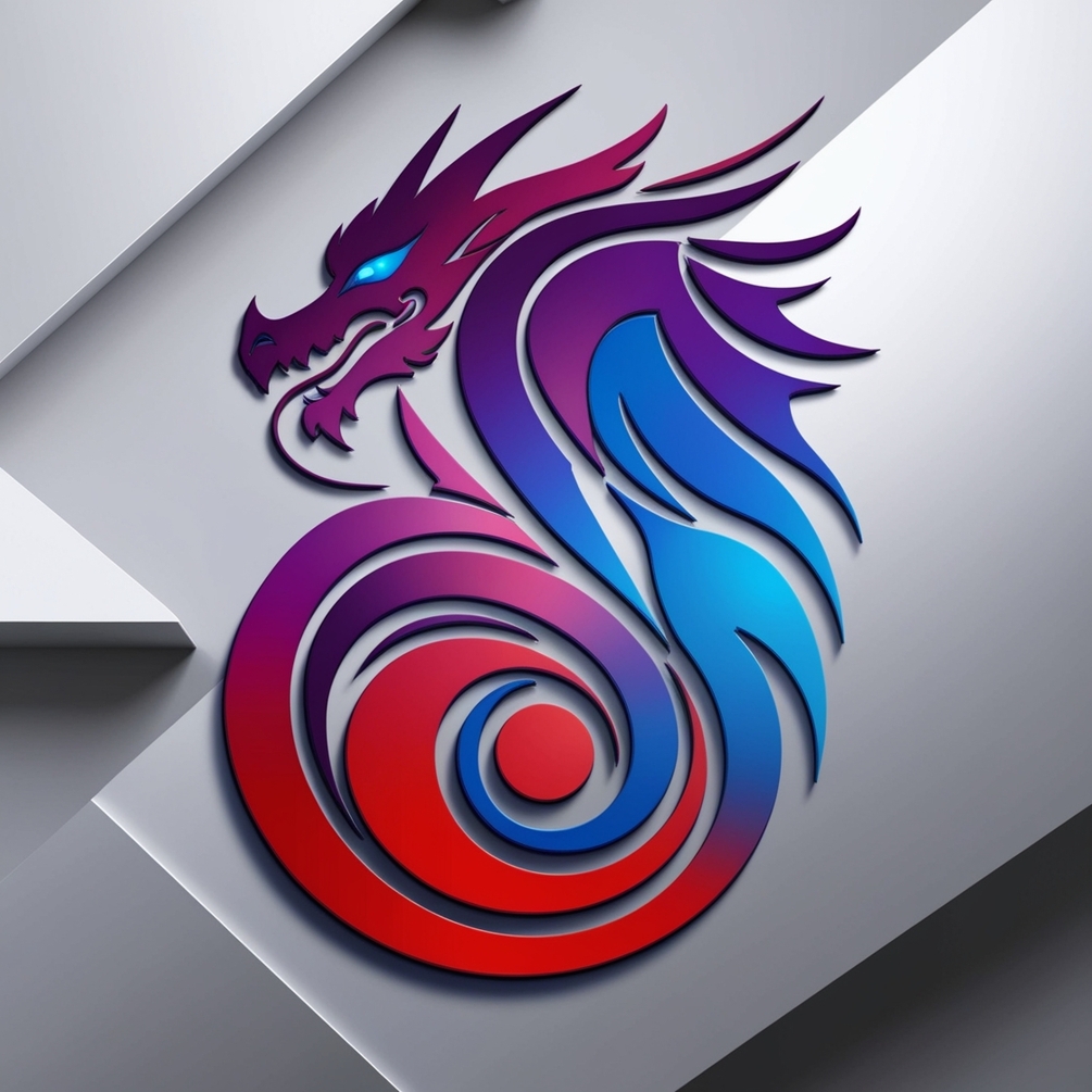 Digital dragon icon