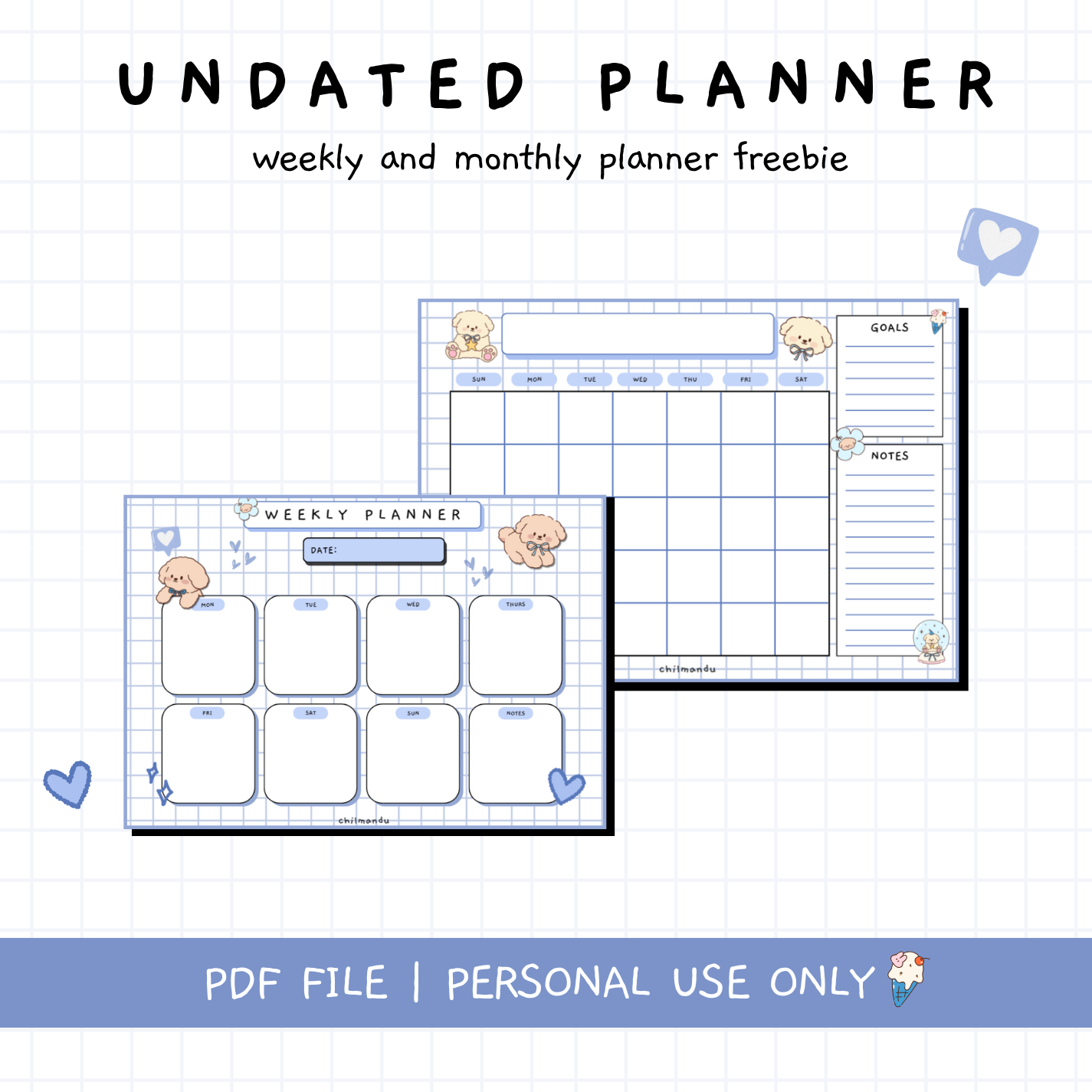 [ChilMandu FREEBIE] BEAR SAMPLE PLANNER