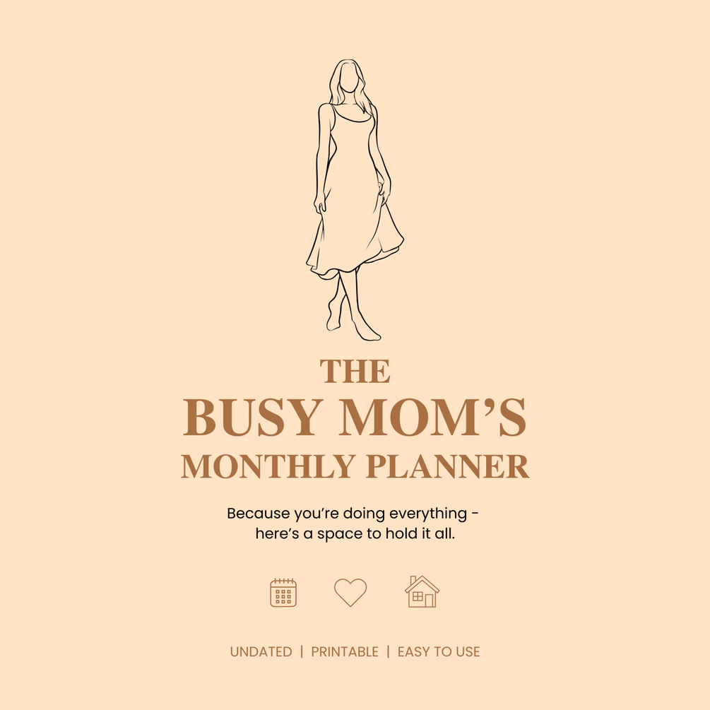 The Busy Mom's Monthly Planner - Printable Undated Organizer for Home ...