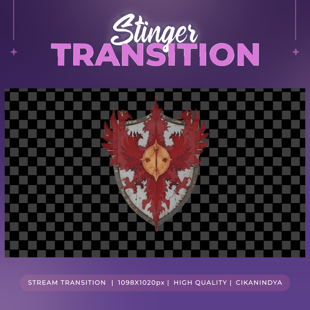 Animated Stinger Transition Crimson Phoenix Shield | Bold Medieval ...