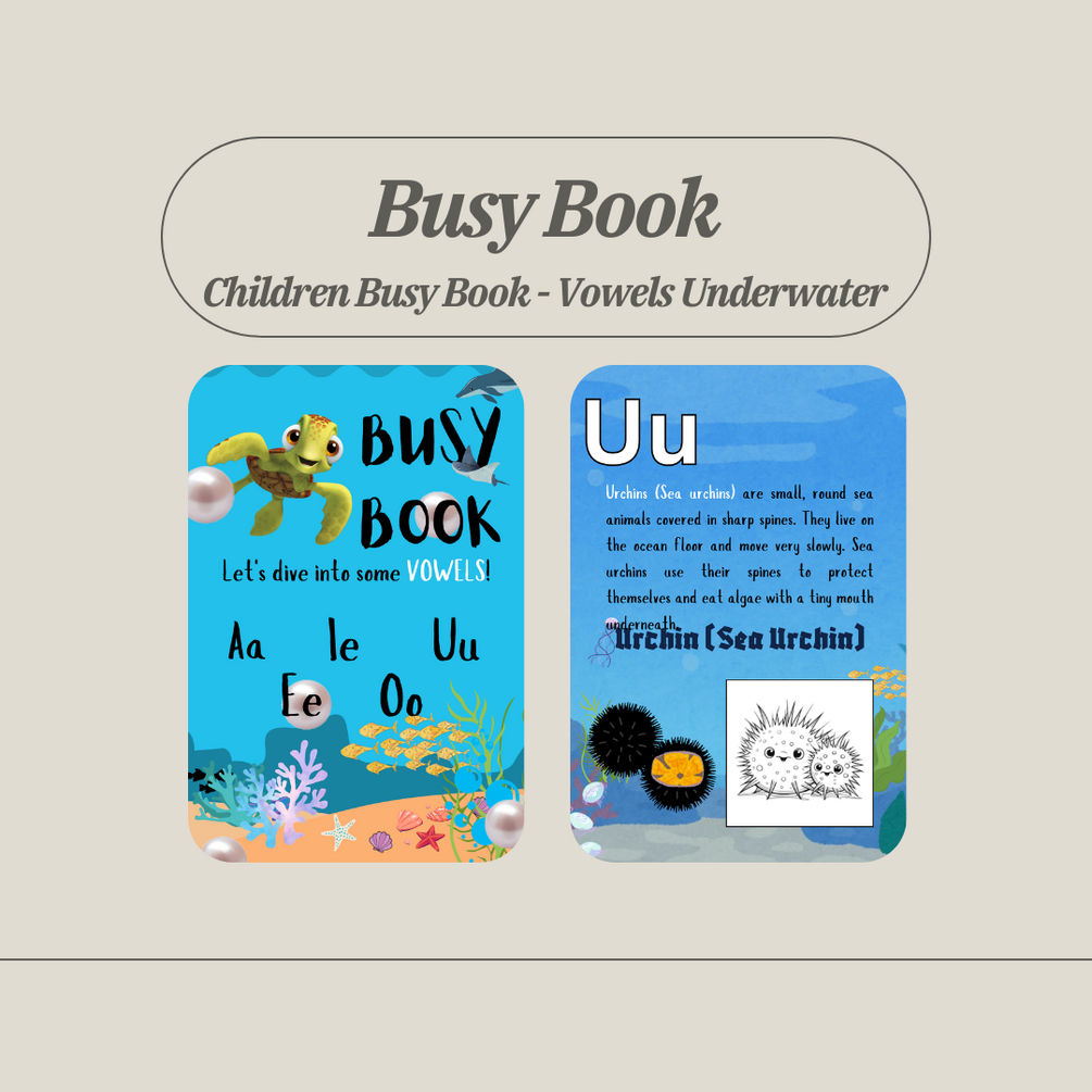 Busy Books Vowel Learning for Children