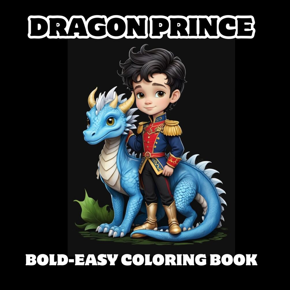 dragon prince: bold-easy coloring book