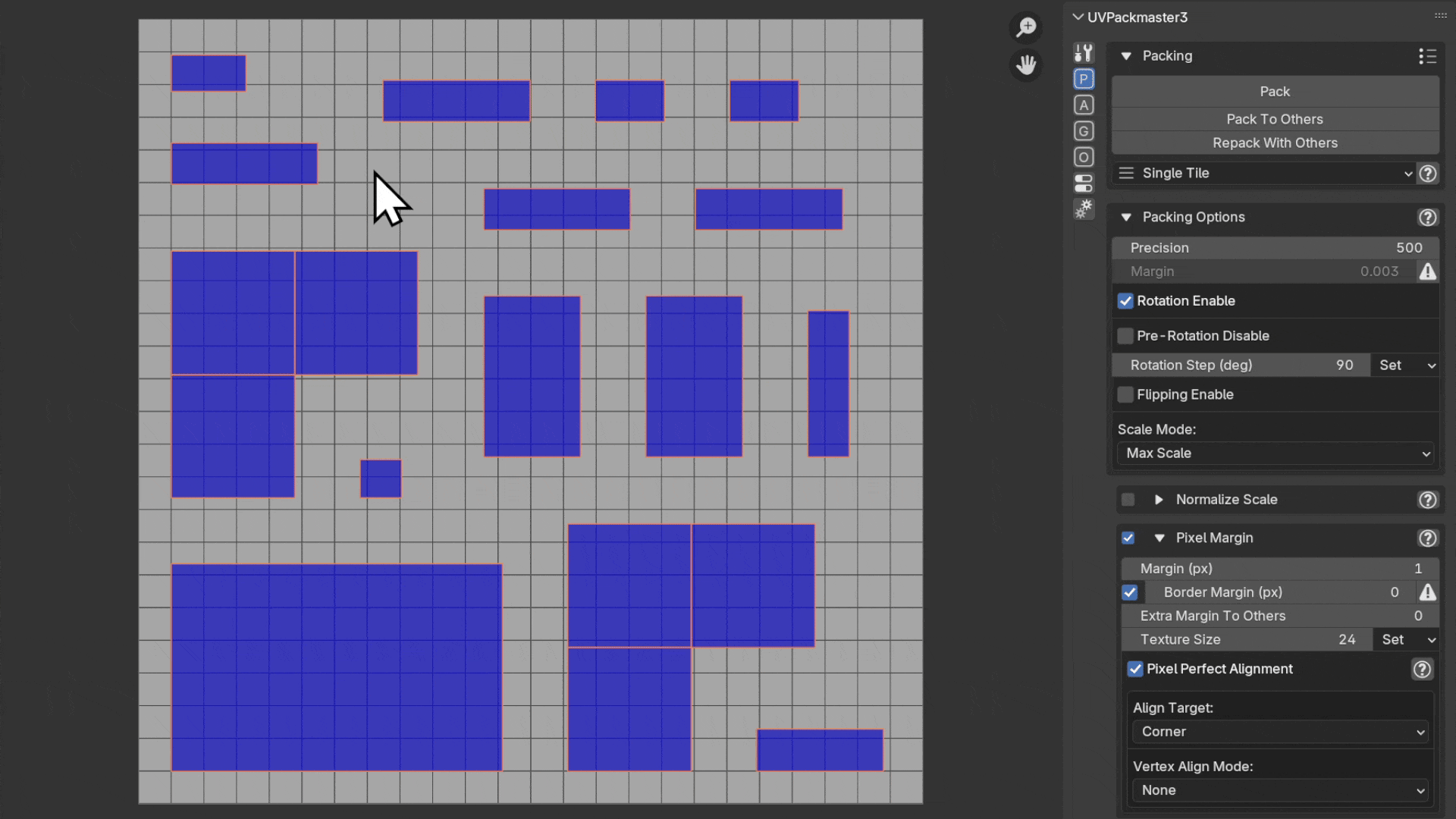 UVPackmaster 3 release - pixel perfect align target, new tutorial and more! - glukoz (3Coords)