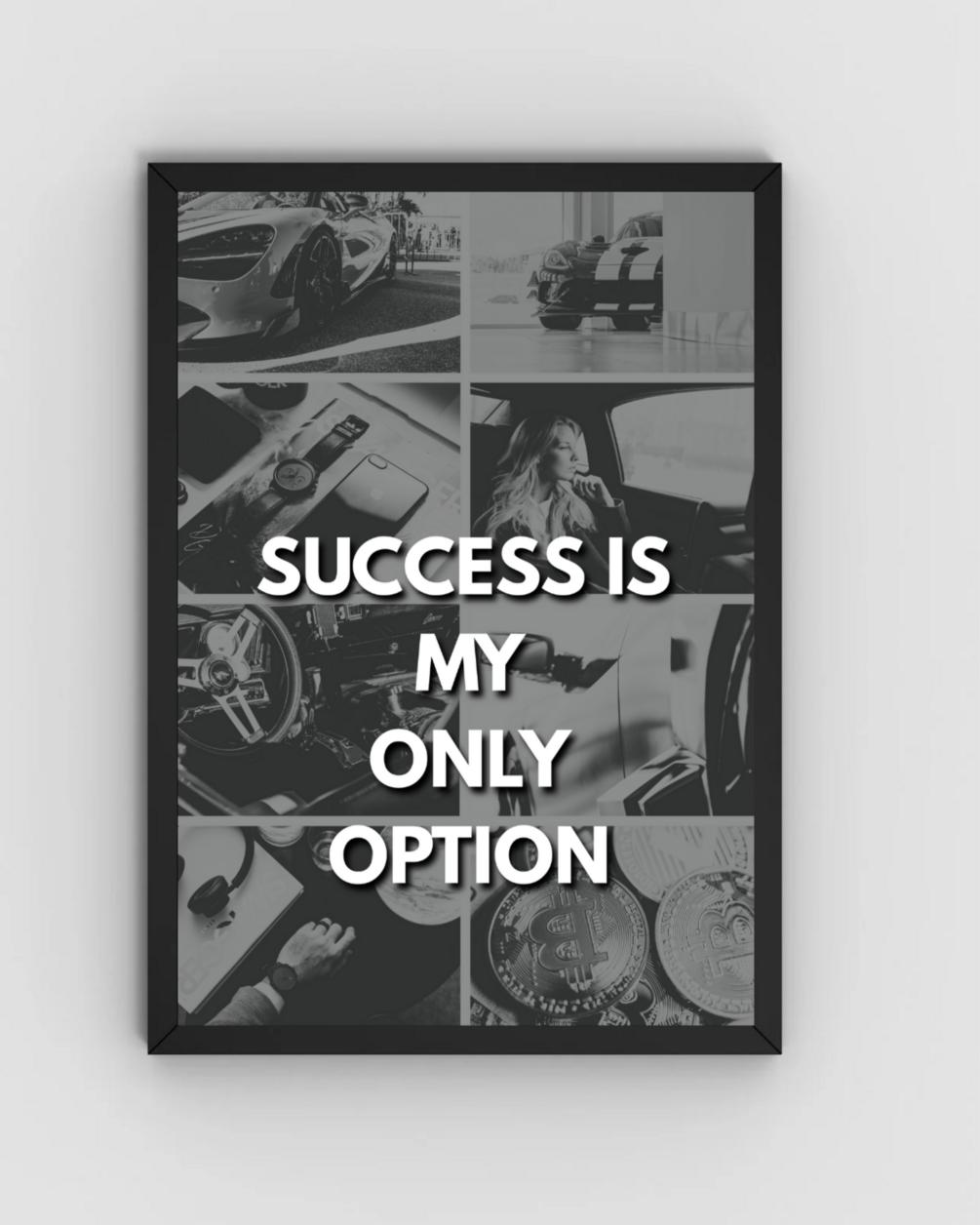 Success Is My Only Option – Printable Motivational Wall Art