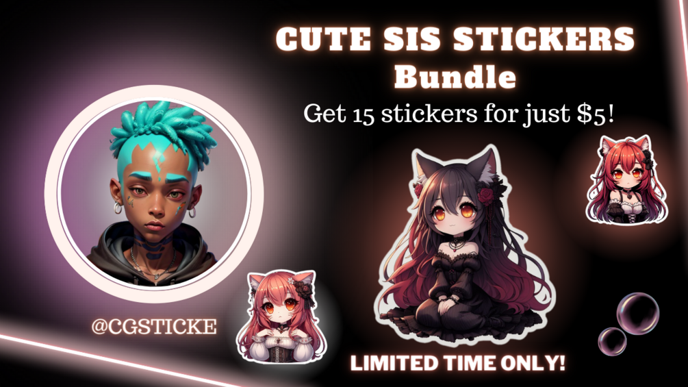 CUTE SIS STICKER BUNDLE