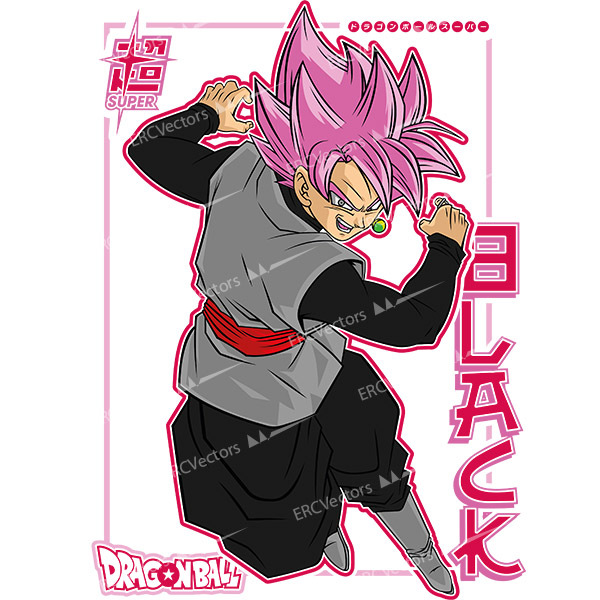SVG Black Goku Dragon Ball Vector, PDF , PNG, SVG , AI