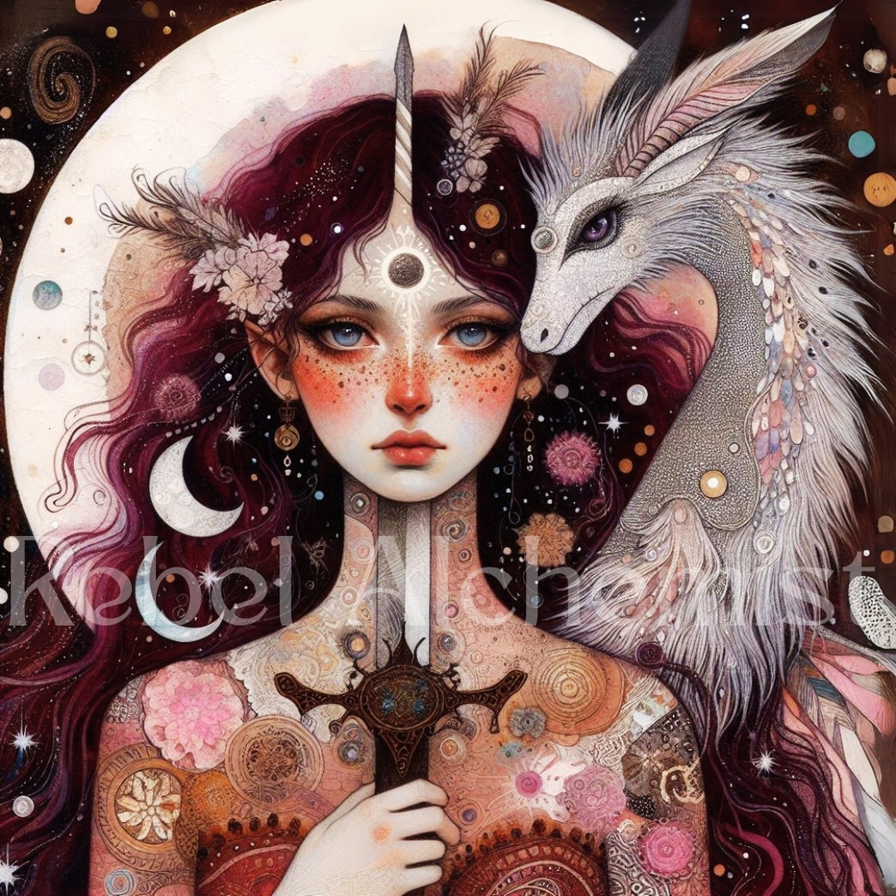 Moonblade Guardian (White Dragon Oracle)