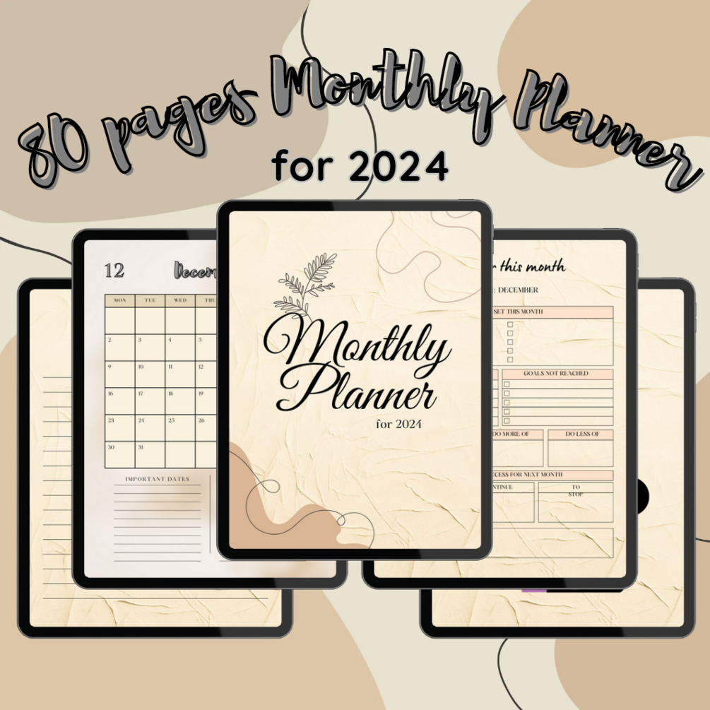 80 page Monthly Planner for 2024
