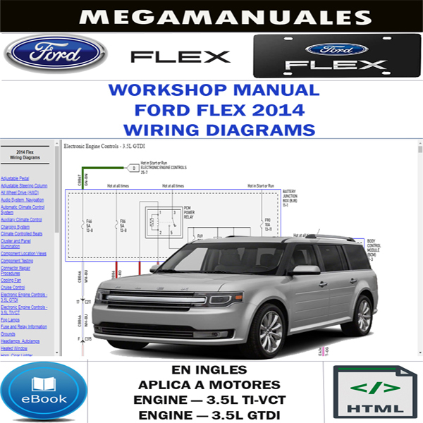 Workshop Manual Ford Flex 2014 Diagramas