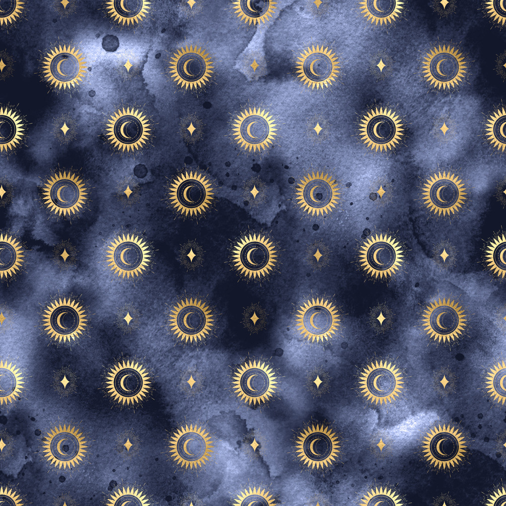 Blush and Navy Celestial Watercolor