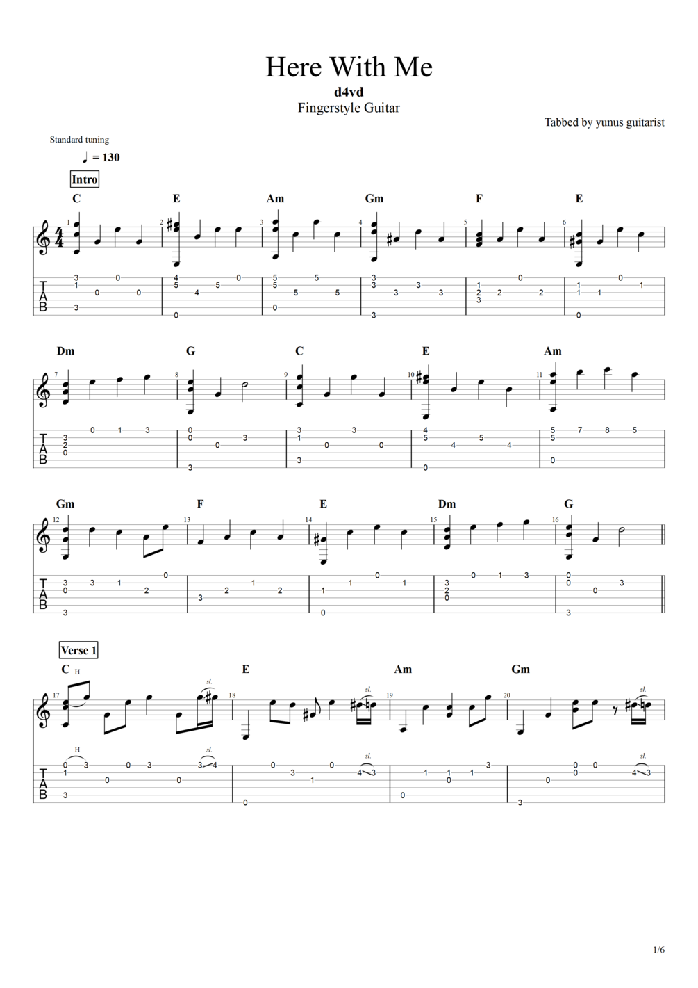 TAB. Here With Me - d4vd