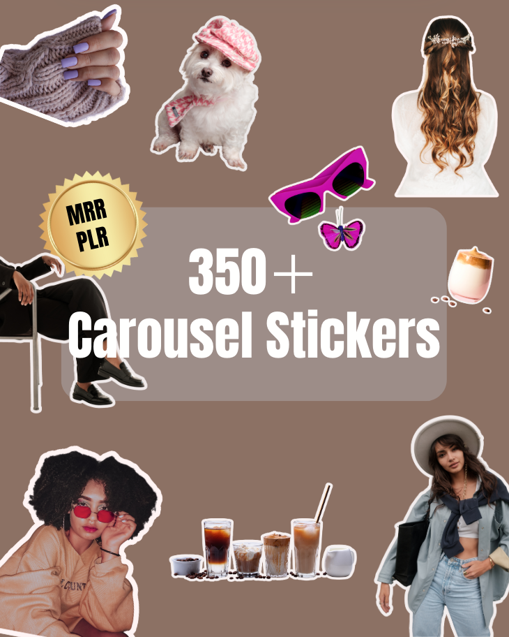Carousel Stickers in realistic style (Canva)