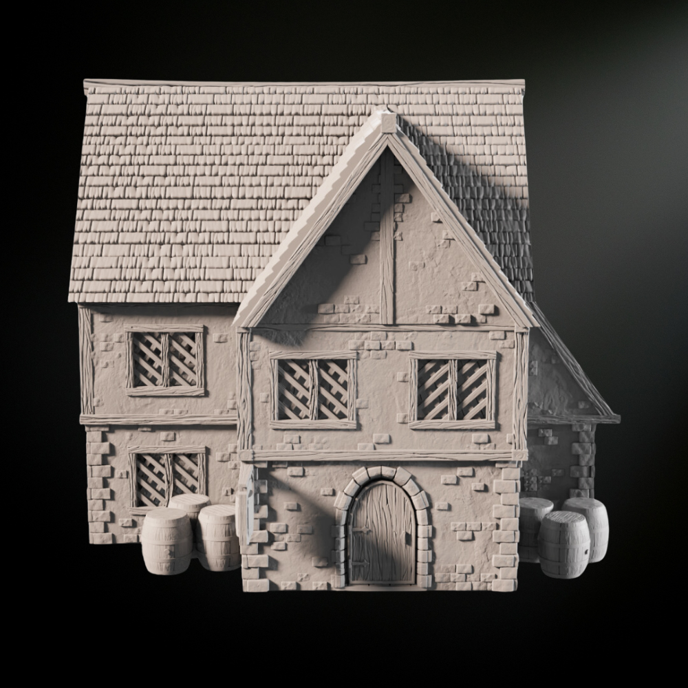Medieval Tavern STL File – Fantasy Inn Building for 3D Printing ...