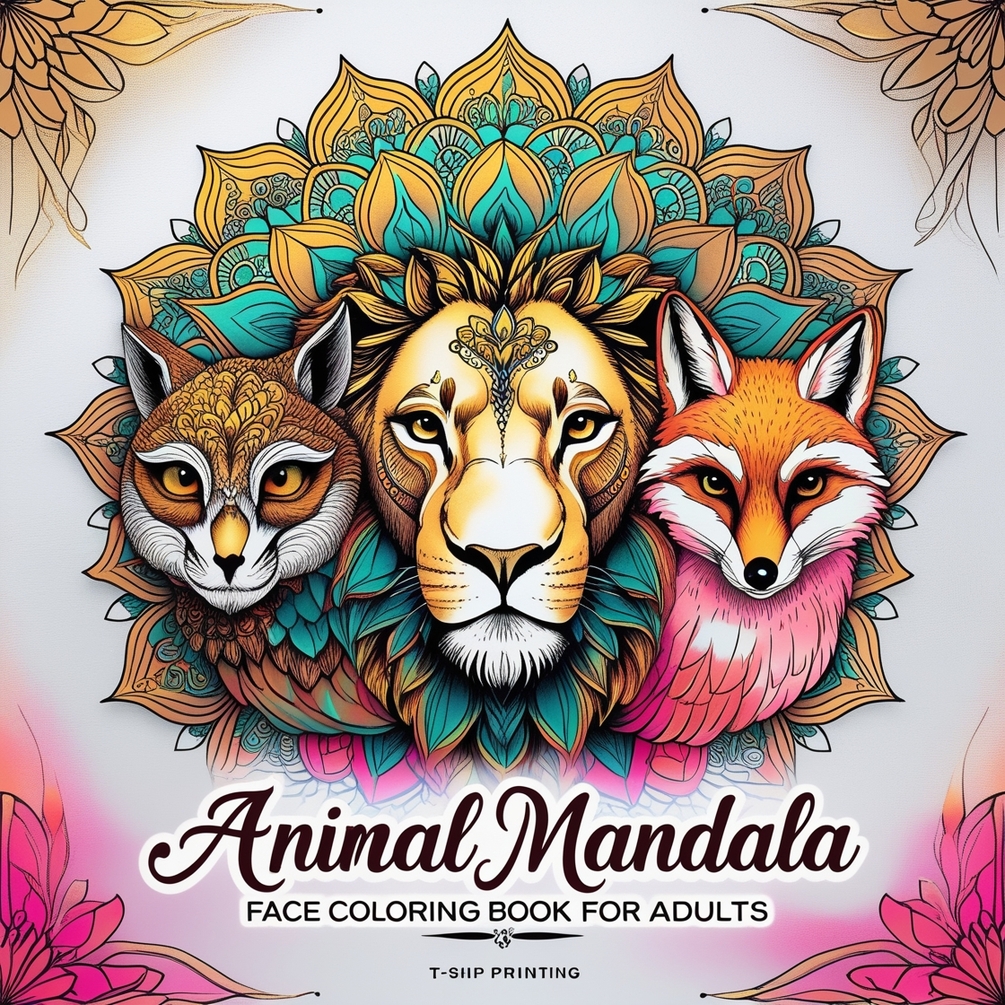 Mandala Faces of the Wild: A Coloring Adventure for Adults – Stress ...