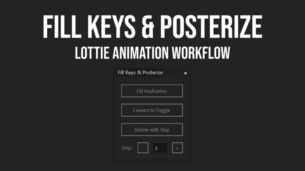 Fill Keys & Posterize Script for After Effects