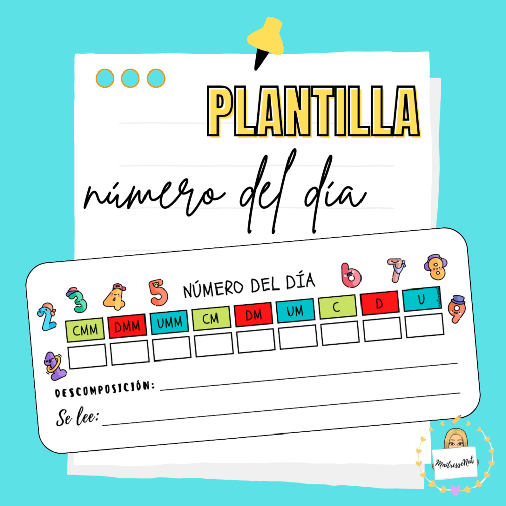 PLANTILLA NÚMERO DEL DÍA