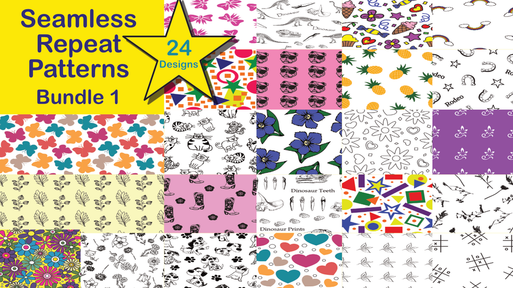 Seamless Repeat Patterns Bundle 1 - Original Designs