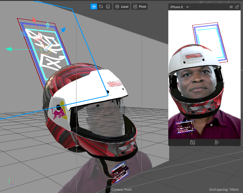 Motorcycle Helmet-Instagram mask (Spark AR)